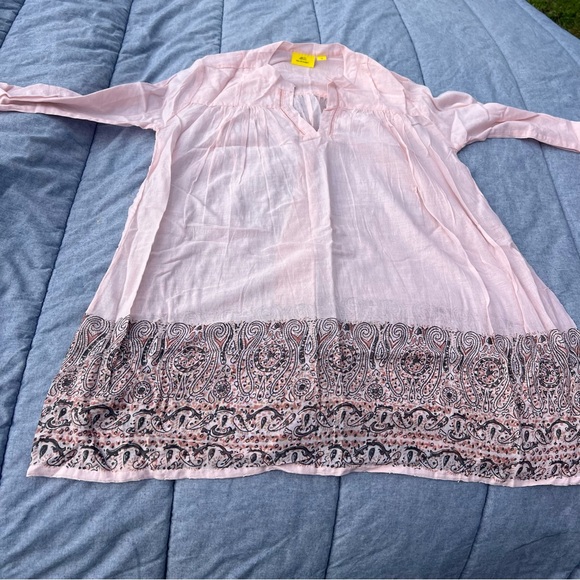 Roller Rabbit | Tops | Roller Rabbit Pale Peach Tunic V Neck Sheer Top ...